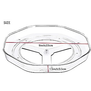 Ewixni 2PCS Spinning Spice Rack Kitchen Organizers and Storage Lazy Susan Organizer for Refrigerator Cabinet, Table, Pantry, Kitchen, Countertop