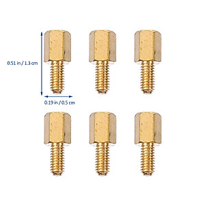 SOLUSTRE 1 Set Motherboard Screws Hexagonal Standoff Computer Part Motherboard Standoff M3motherboard Screws Hex Spacer Desktop Screws Cooler Stand Copper Pillar Suite Carbon Steel Fan