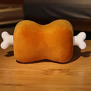 Weduspaty One Piece Plush Bone Pillow with Arm Hole Funny Meat Bone Desk Nap Pillow Stuffed Soft Throw Pillow Doll Separable Plush Pillow Doll Gift for Sleeping, Cuddle Pillow