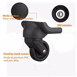 Zoofen Replacement Luggage Wheel Repair Suitcase Bag Parts Spinner Wheels Casters for Travel Customs Box W044 (A SET 4PCS)