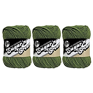 Bulk Buy: Lily Sugar 'n Cream Solids 100% Cotton Yarn (3-Pack) (Sage Green #0084)