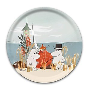 Moomin Birch Round Tray Boat On The Beach Bonnier 31 cm