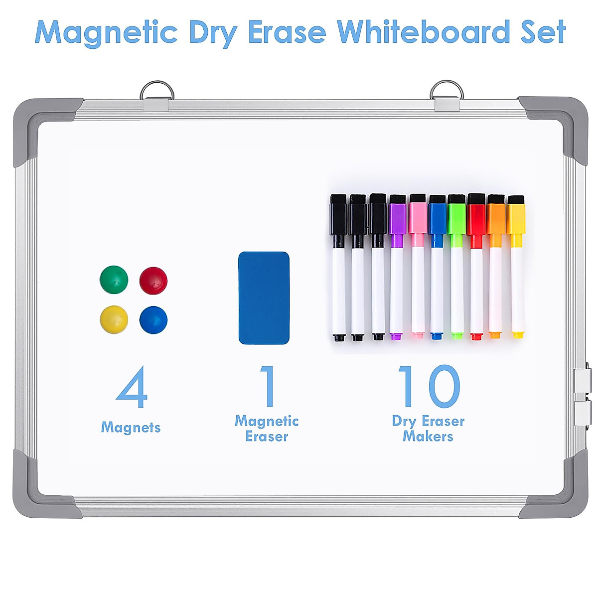 Small Weekly Dry Erase Board for Wall, ARCOBIS 12" x 16" Magnetic Calendar Whiteboard, Hanging Double-Sided White Board for Planning, Memo, to Do List, Drawing, School, Home, Office