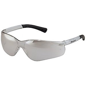 MCR Safety BK319 BearKat 3 Polycarbonate Lens Safety Glasses with Non-Slip Hybrid Black Temple Sleeve, Grey, 1 Pair