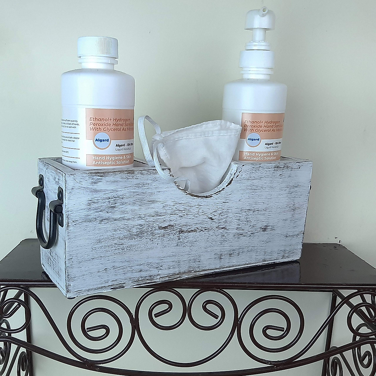 SAVON White Silverware Holder Caddy Wood (3 compartments)