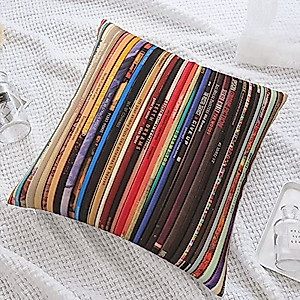 TWSZGD Indie Rock Vinyl Records Pillow Case Decorative Square Throw Pillow Covers Cushion Case Pillowcase for Sofa Couch Bed Chair Car 18x18 Inch/45x45 cm