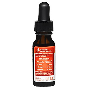 Vitamin B12 for Kids | USDA Organic Vitamin B12 Liquid Drops | B12 Vitamin Supplement for Toddlers and Children | Vegan | Non-GMO | Gluten Free | Low Dose