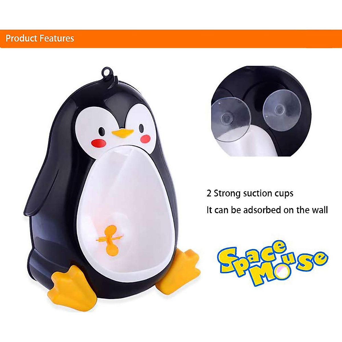 MACIMO Baby Boy Potty Penguin Children Stand Vertical Urinal Pee Infant Toddler Wall-Mounted Blue