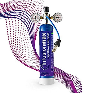 InfusionMax Whipped Cream Chargers - Pure Culinary Gas Whipped Cream Cylinder - 0.95 Liter (580 gram) Compatible with Standard Cream Whippers - 1 Carton (6 cylinders)