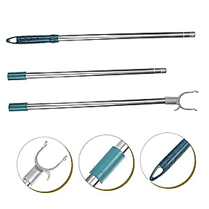 WOONEKY Stitching Clothes Rail Retractable Multi Tool Clothesline Outdoor Multi Functional Clothes Pole Washing Line Prop Garment Pole Adjustable Rod Laundry Clothes Reach Tool Clothes Rod