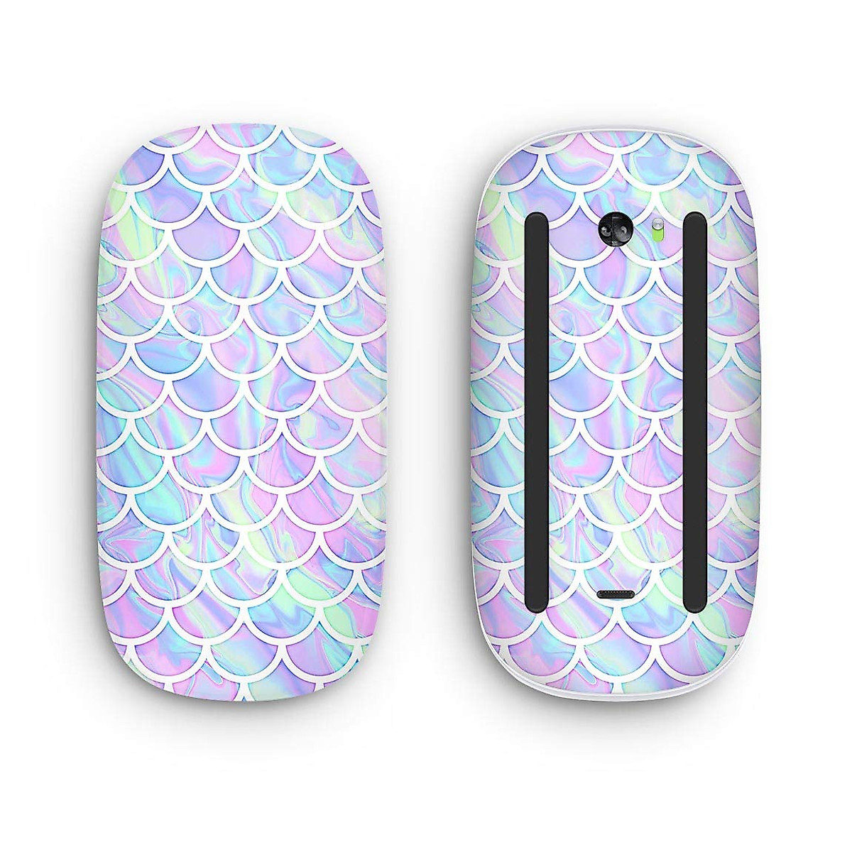 Design Skinz Iridescent Dahlia v8 Vinyl Decal Compatible with The Apple Magic Mouse 2 (Wireless, Rechargable) with Multi-Touch Surface