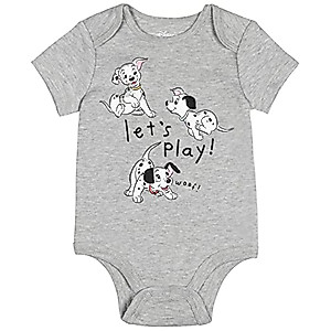 Disney Classics 101 Dalmatians Dumbo Peter Pan Pinocchio Baby Boys 5 Pack Bodysuit 3-6 Months