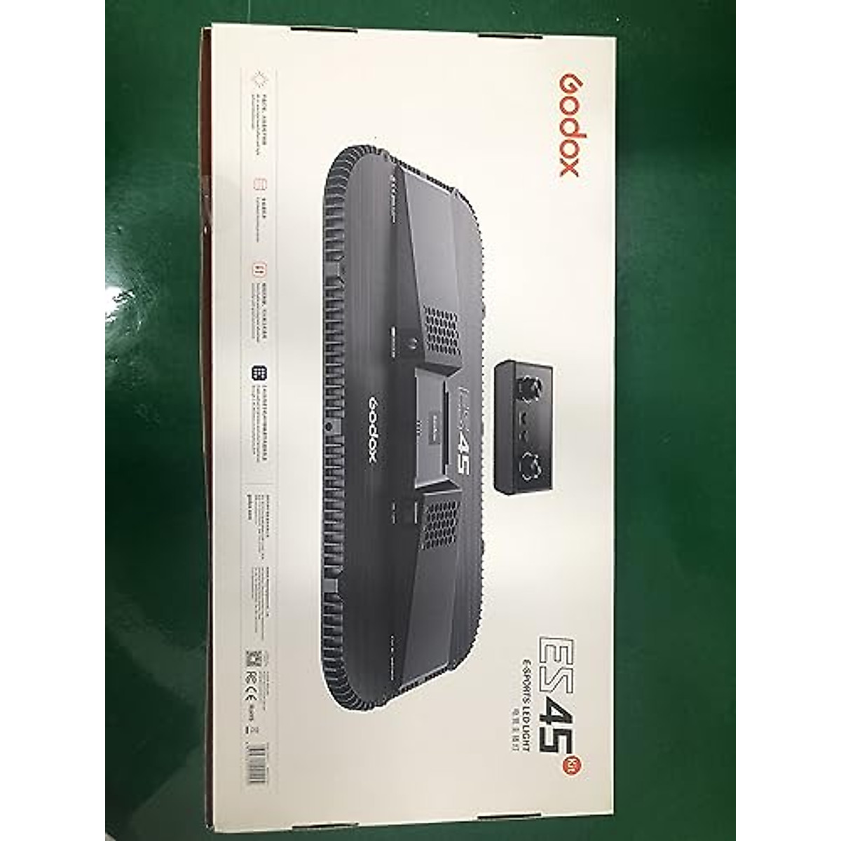 Godox ES45 Key Light,LED Video Light with Extendable Desk Stand,2.4G Wireless Control,0-100% Brightness & 2800-6500K Color Temperature,E-Sports LED Light Kit for Streaming,Zoom Calls, YouTube,Tiktok