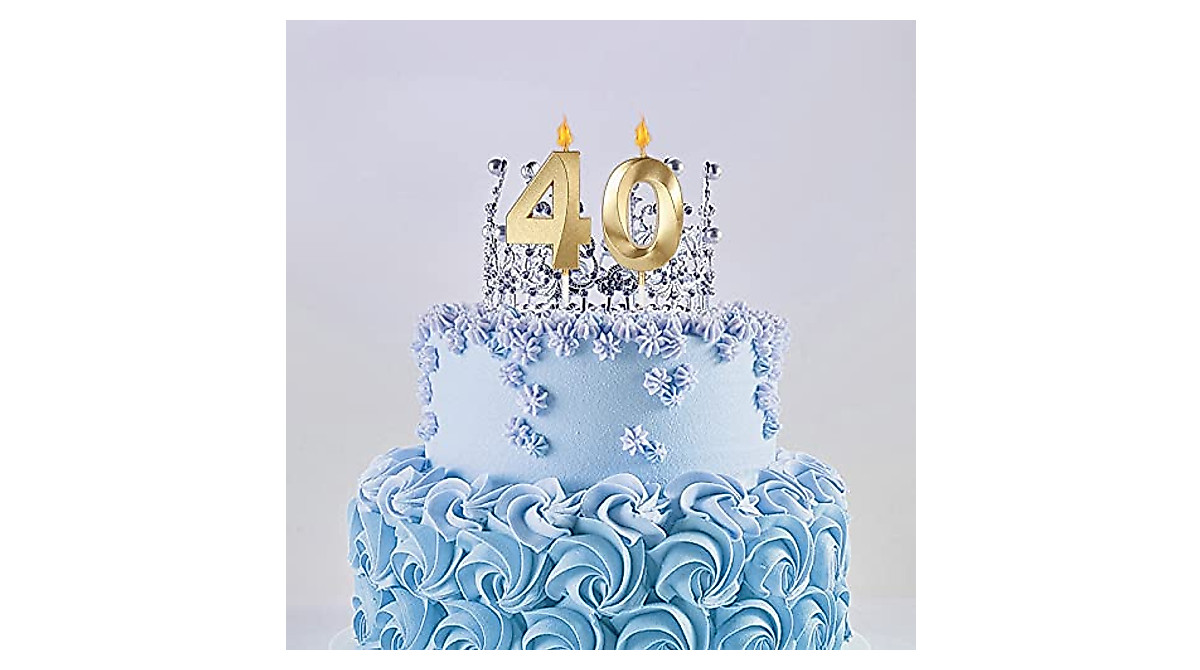 Gold 38th & 83rd Birthday Candles for Cakes, Number 38 83 Candle Cake ...