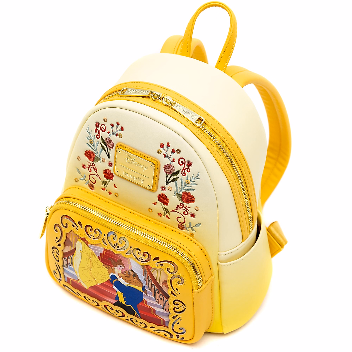 Loungefly Disney Beauty and the Beast, Princess Stories Series Belle Mini Backpack, Ballroom