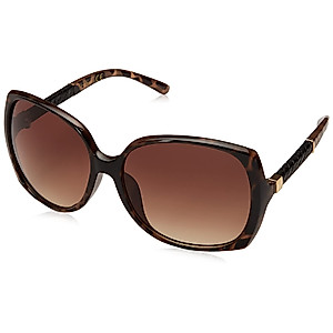Jessica Simpson Womens J5236 Oversized Rectangular Sunglasses With Uv400 Protection. Glam Gifts For Her, 60 Mm, Tortoise, 60 Mm US