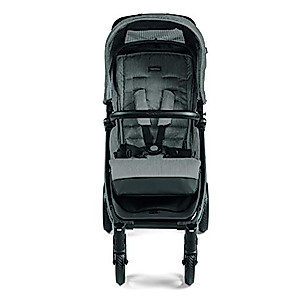 Peg Perego Booklet 50 Travel System - Includes Booklet 50 Baby Stroller and The Primo Viaggio 4-35 Infant Car Seat - Made in Italy - Atmosphere (Grey)