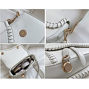 ANLJED Women Trendy Saddle Shoulder Bag Clutch Purse Underarm Handbag Satchel HandBag Crossbody Bag