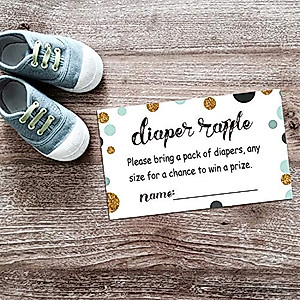 50 Fashion Diaper Raffle Tickets for Baby Shower Invitation Inserts, Baby Shower Game Cards.