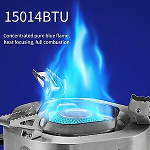 Naturehike Portable Camping Stove, Extra High Output, 15014 BTU Outdoor Stove,Backpacking Essentials, Outdoor Windproof Camp Stove, single burner stove