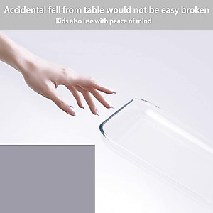 FOYO Oven Basics Glass Plate Set, Square Tempered Glass Serving Plates Pie Plate Salad Plates - 10" Diameter(Set of 2)