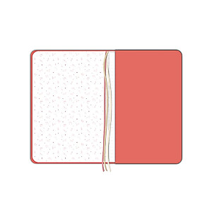 Southworth Medium Case Bound Journal, 5.5" x 8.25", Boho Mystical Pink, Premium 28 lb/105 gsm Paper, 160 Lined Sheets (91388)
