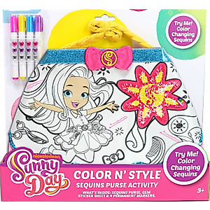 Tara Toys 94634 Nickelodeon Sunny Day Color N Style Sequins Purse Arts and Crafts Kit (6 Piece)