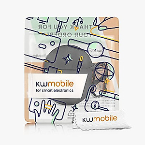 kwmobile Silicone Case Compatible with Google Pixel Buds Pro - Case Soft Cover - Don't Touch My Headphones White/Black/Black