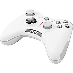 MSI Force GC30V2 White Wireless Gaming Controller, Dual Vibration Motors, Dual Connection Modes, Interchangable D-Pads, Compatible with PC & Android