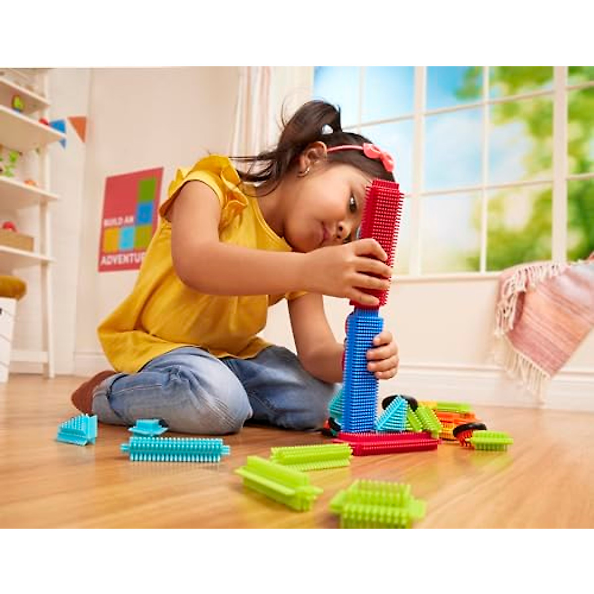 Battat- Bristle Blocks- STEM Interlocking Building Blocks- 36 pc Playset- Developmental Toys for Toddlers & Kid- Basic Builder Box- 2 Years +