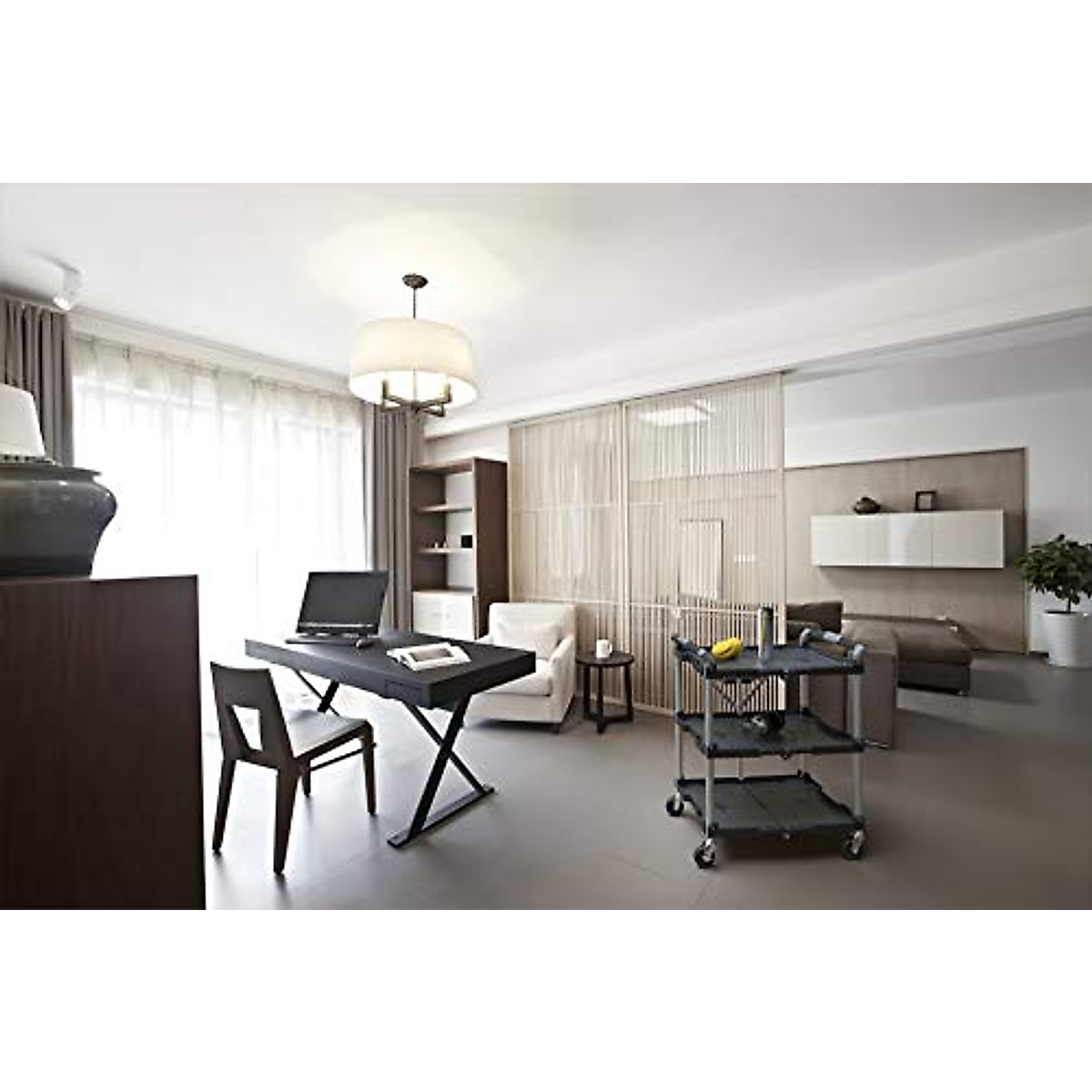 Olympia Tools 85-188 Pack-N-Roll Folding Collapsible Service Cart, Black, 50 Lb. Load Capacity per Shelf