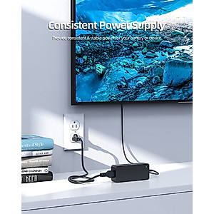 19.5V Power Cord TV Charger Fit for Sony Bravia TV KDL-50W700B KDL-50W800C KDL-48W650D KDL-48W600B KDL-50W800B KDL-48R470B KDL-50W650A KDL-50W790B KDL-48W580B KDL-48W590B KDL-42W700B AC Adapter Supply