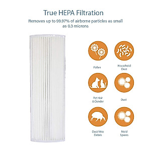 Filter-Monster True HEPA Replacement Filter Compatible with Therapure TPP220M TPP220H Air Purifier, 2 Pack