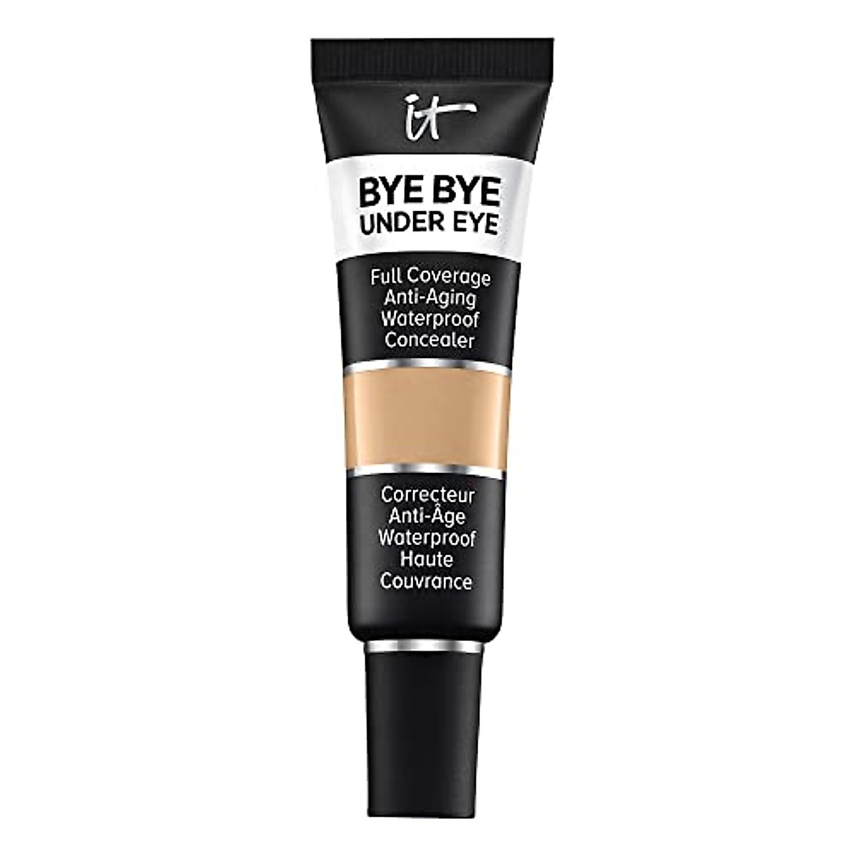 IT Cosmetics Bye Bye Under Eye Full Coverage Concealer - for Dark Circles, Fine Lines, Redness & Discoloration - Waterproof - Anti-Aging - Natural Finish – 25.0 Medium Natural (N), 0.4 fl oz