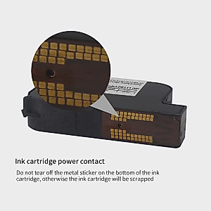 Phezer Set of 2 Original 42ml Solvent Ink Cartridge Replacement Handheld Inkjet Printer P16/P18/DC11, Durable and Quick Dry, Compatible for 0.5inch/12.7mm Nozzle Coding Machine (Black)