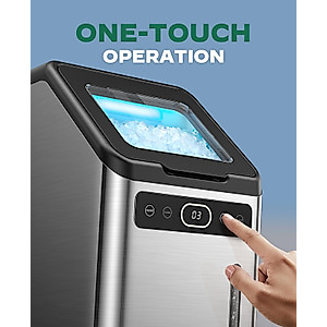Silonn Nugget Ice Maker - Timer Ice Machine with Self-Cleaning, 44lbs per Day Pebble Ice Maker with Soft Chewable Ice, One-Click Operation Ice Machine for Home, Kitchen, Office