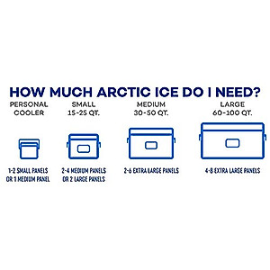 Arctic Ice Chillin' Cradle Series Ice Pack - Long Lasting High Performance X-Large (5 LBS) Ice Pack Curved Design for Sodas, Sports Drinks, Beer or Wine, Middle Divider, Freezes at 28 Degrees (2-Pack)