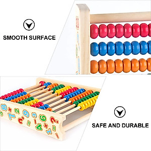 Tvoip Wooden Abacus for Kids Math with 100 Beads and 100 Counting Sticks Educational Math Games Preschool Learning Toys Learning Number Abacus for Toddler, Mathematics Toy Beads Game