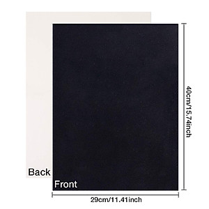 BENECREAT 12PCS 11.5"x15.5" Large Black Halloween Velvet Adhesive Back Sheet Jewelry Box Liner Fabric, Durable and Water Resistant for Festival Art Craft Making