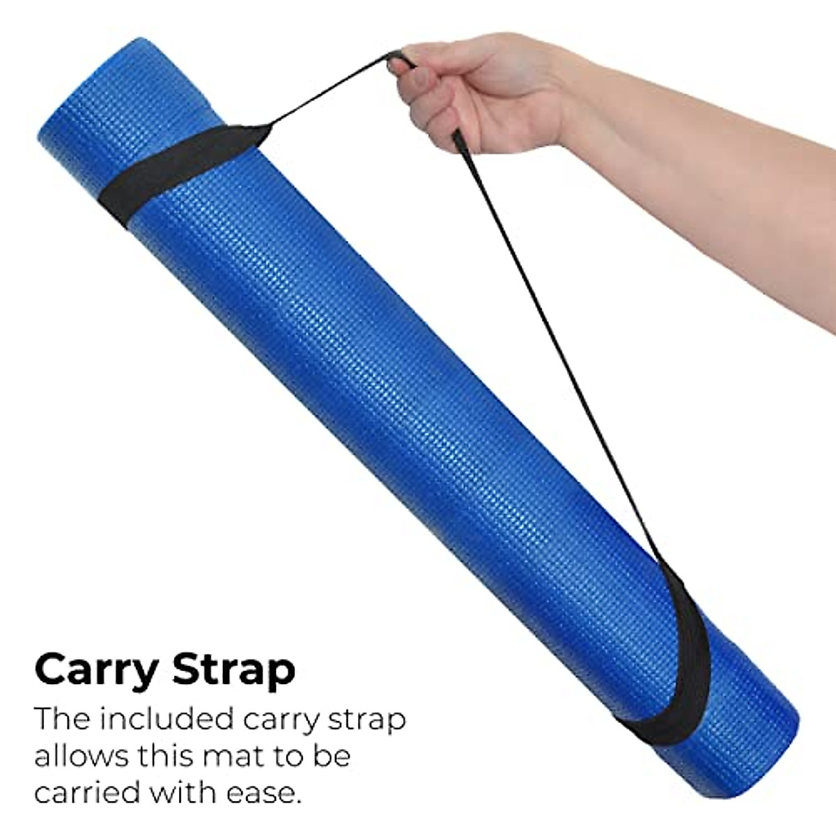 Hello Fit 10-Pack Yoga Mat With Carrying Strap, 68" x 24" Non Slip Exercise Mat, 4mm Thick Gym Mat, Bulk Non Toxic Yoga Mats for Schools and Studios, Assorted