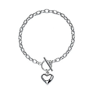 Heart Charm Bracelets for Women Gifts,Peach Heart Shell Bracelets Birthday Christmas Jewelry Gift