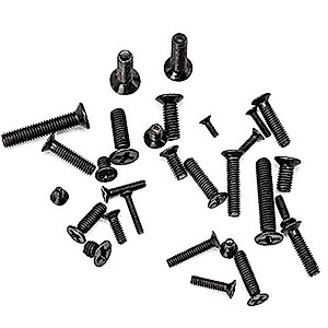 720Pcs Countersunk Flat Head Mini Screw Set M1.4 M1.7 M2 M2.5 M3 Carbon Steel for Computer Notebook for Laptop Screws Kit - (Black) SCRW-055786