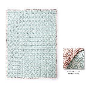 Levtex Baby - Fiona Toddler Bed Set - Pink, Aqua, White - Woodland Forest Theme - 5 Piece Set Includes Reversible Quilt, Fitted Sheet, Flat Sheet, Pillow Case, Decorative Pilow