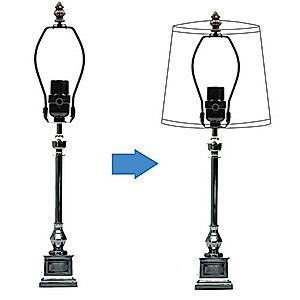 ECUDIS 1-3/8 Inches Lamp Finial Cap Knob Lamp Decoration for Lamp Shade (Antique Brass, Pack of 2)