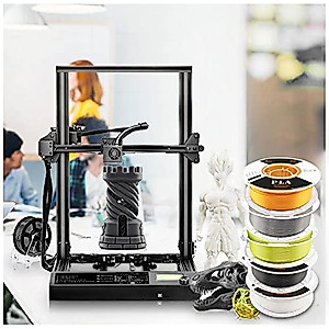 Set of 5 Silk PLA Filament Rolls - More Soft Less Fragile 1.75mm Diameter 2.2 LBS 3D Printing Filament Large Spool for 3D Printers (Black, White, Gold, Silver, Yellow Colors)