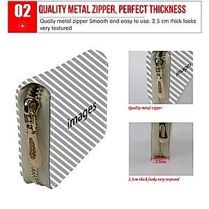 CLOHOMIN Southwestern Style Business Card Holders Native American RFID Blocking Leather Zipper Credit Card Case Indian Mandala Boho Navajo Red Tribal ID Card Holder for Shopping