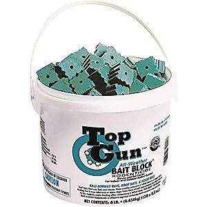 JT Eaton 750 Top Gun Bait Block Rodenticide with Stop-Feed Action and Bitrex for Mice and Rats (128-Pack)