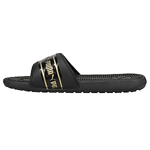 Puma - Womens Cool Cat Stripe Repeat Sandals, Size: 8 M US, Color: Puma Black/Puma Team Gold