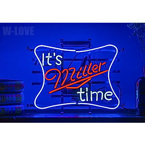 Mirsne Neon Signs, Glass Tube Neon Lights, 17 inch Neon Light Sign, The Best Bar Beer Wall Signs Lights for Bedroom Room Hotel Gameroom Party Decor Gifts.)