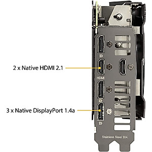 ASUS TUF Gaming NVIDIA GeForce RTX 3070 OC Edition Graphics Card- PCIe 4.0, 8GB GDDR6, HDMI 2.1, DisplayPort 1.4a, Dual Ball Fan Bearings